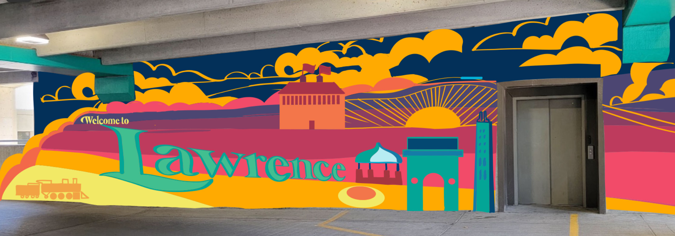 New mural by local artist will bring some sunshine to a ‘dark gray ...